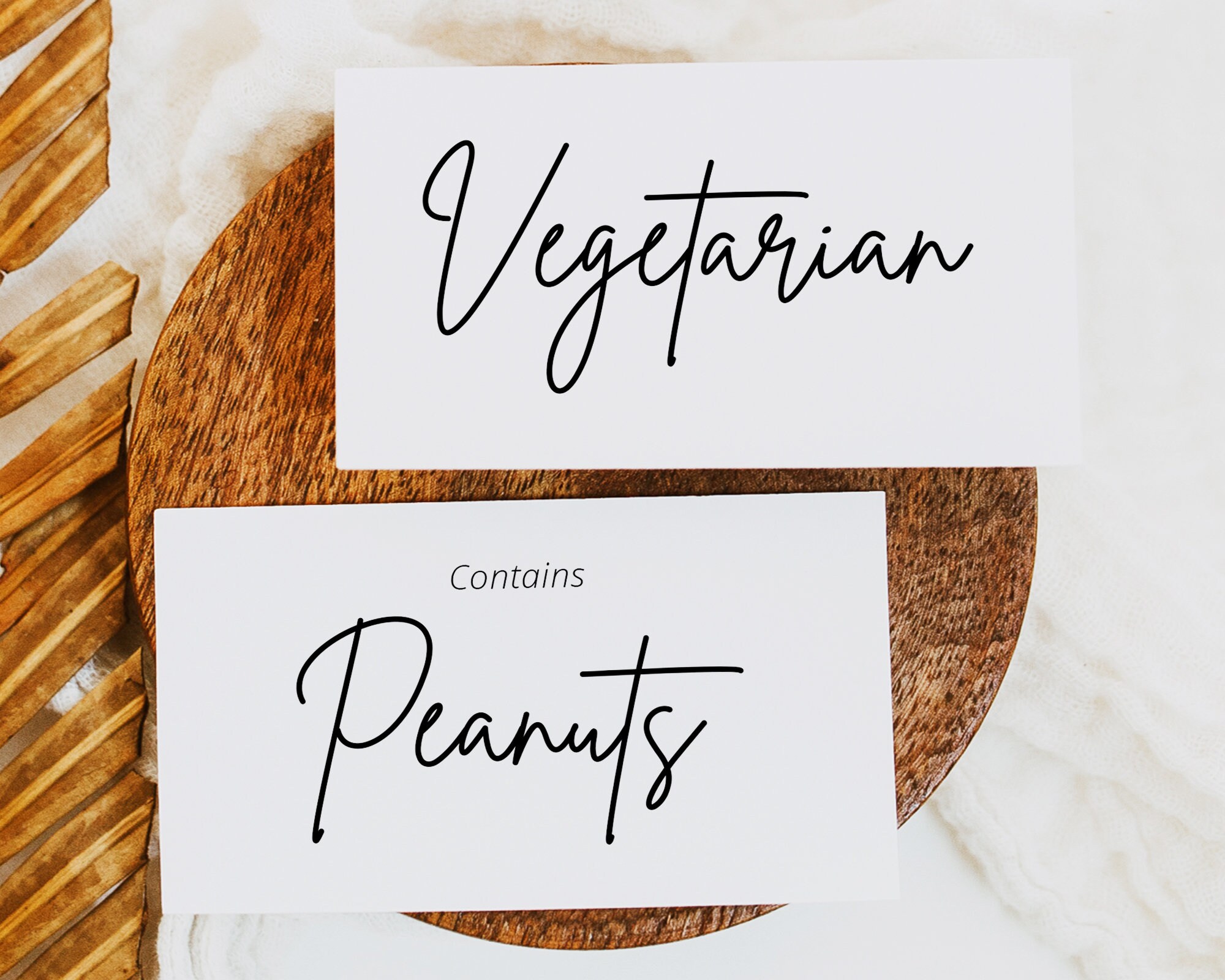 Modern Buffet Card Editable Buffet Card Template Printable - Etsy