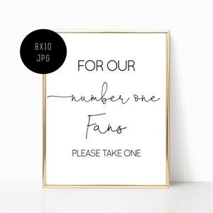 For Our Number One Fans Wedding Fan Sign Wedding Fan Summer | Etsy