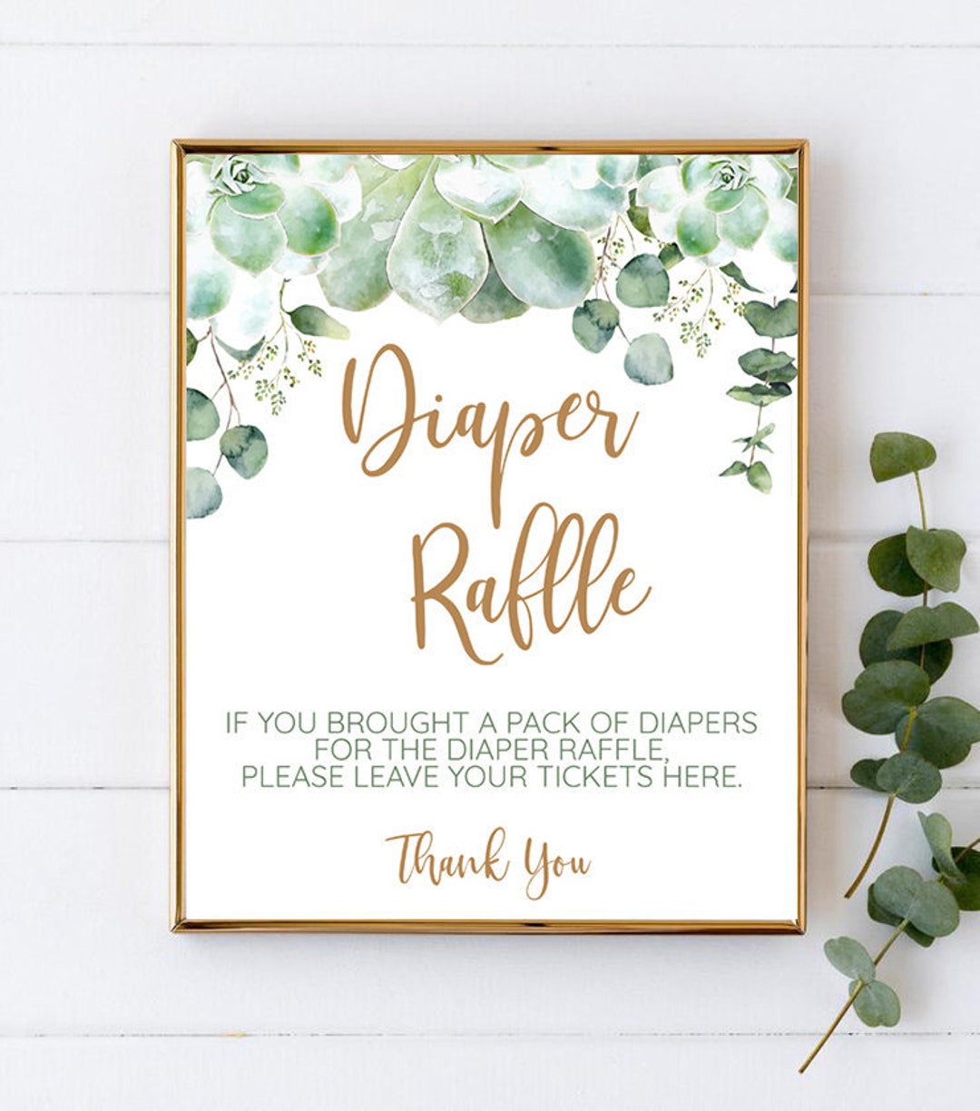 Baby Shower Diaper Raffle Sign - Diaper Raffle Tickets and Sign ...