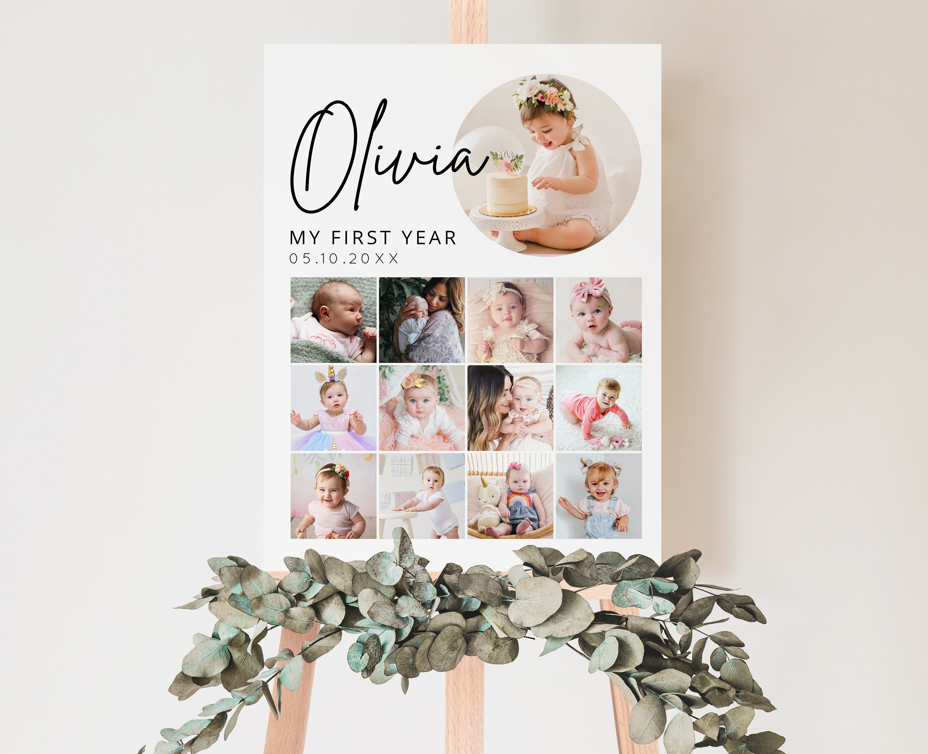 My First Year Board Printable Baby's First Year Photo - Etsy UK