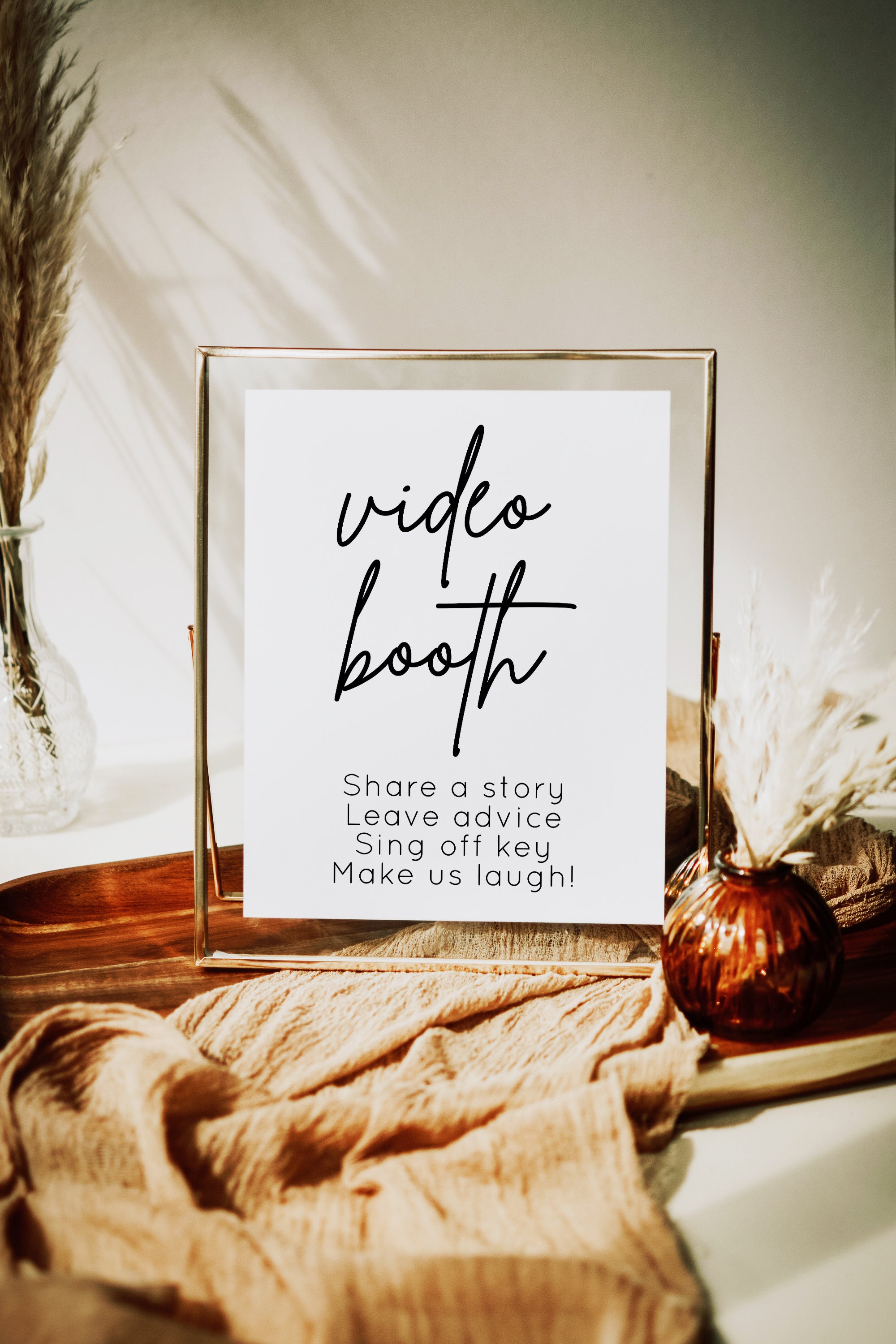 Wedding Video Booth Sign Video Booth Guestbook Sign Video - Etsy