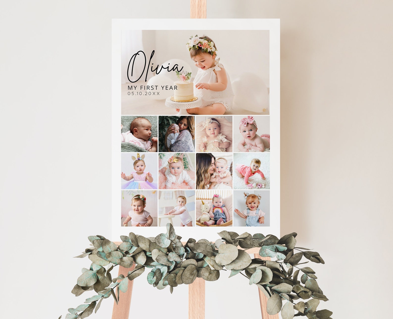 My First Year Poster Babys First Year Poster 1st Birthday - Etsy