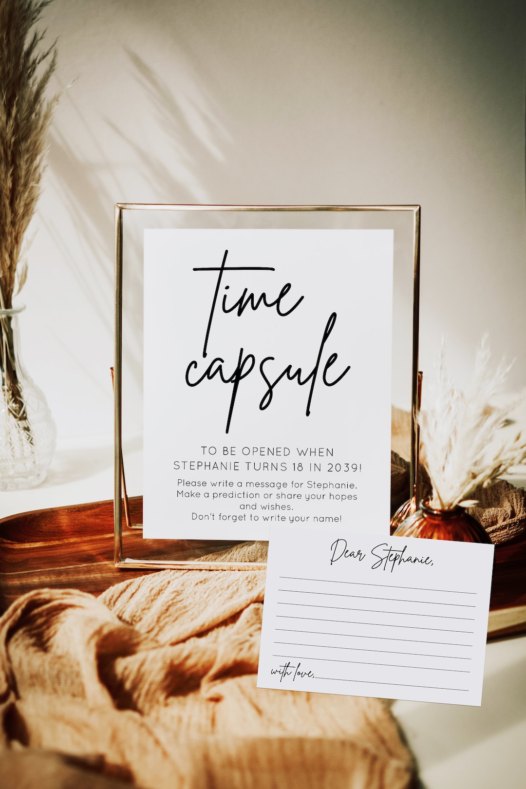 Time Capsule Sign, Time Capsule Guestbook Sign, Printable Time Capsule ...