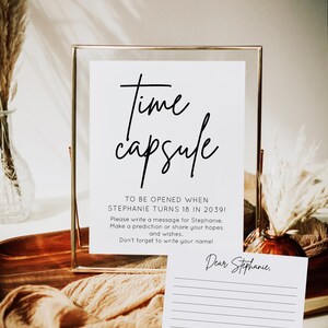 Time Capsule Sign, Time Capsule Guestbook Sign, Printable Time Capsule ...