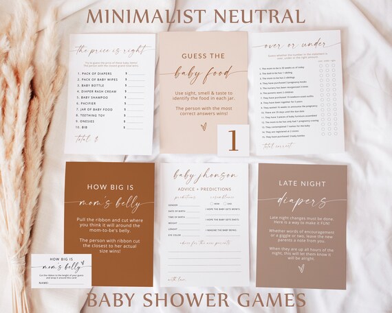 Bohemian Baby Shower Game Bundle, Boho Baby Shower Game Kit, Printable ...