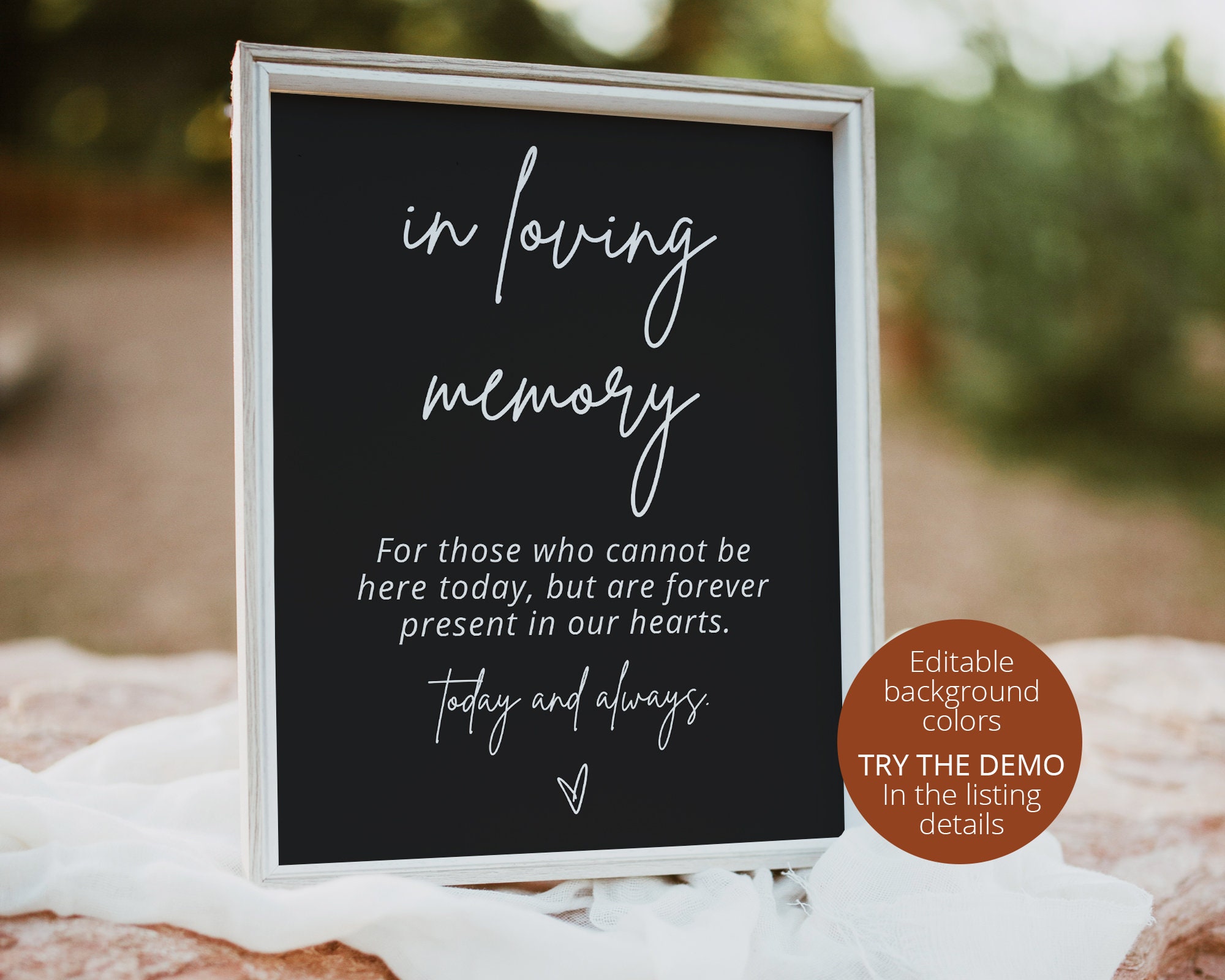 In Loving Memory Sign in Loving Memory Sign Forever in Our - Etsy UK