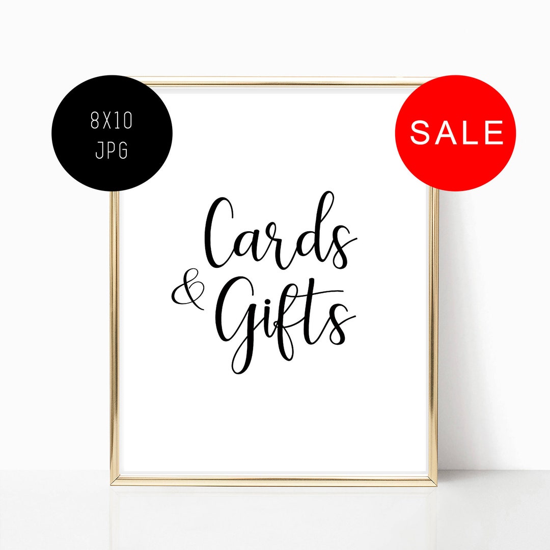 Cards and Gifts Sign, Gifts and Card Sign, Gift Card Sign, Card Gift ...