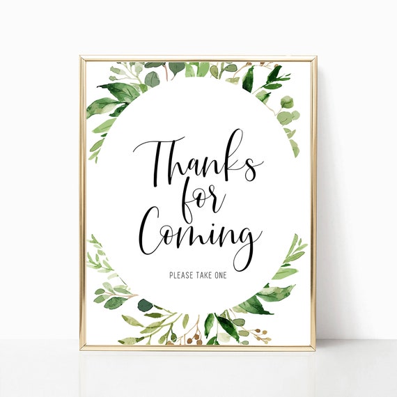 Thanks For Coming Please Take One Sign, Thanks For coming Sign, Favors ...
