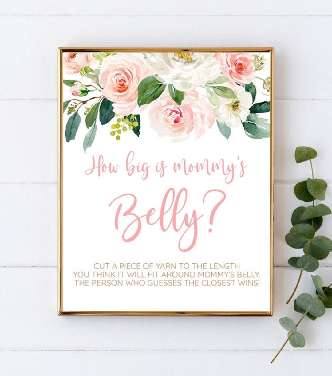 How Big is Mommy's Belly Sign - 006 - Etsy