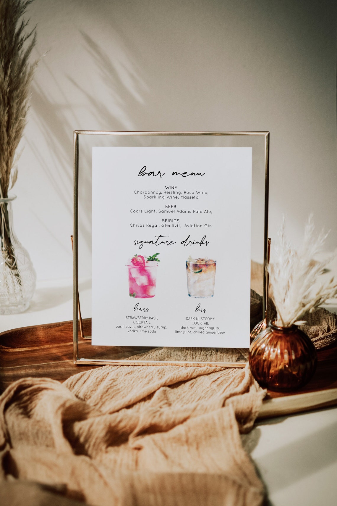 Signature Drink Sign Template Printable Signature Drink Sign | Etsy