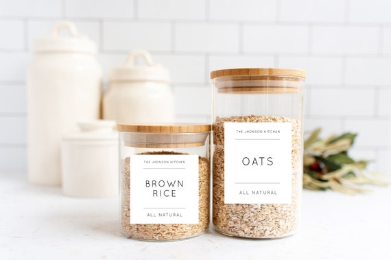 Pantry Label Template, Printable Minimalist Pantry Labels Editable ...