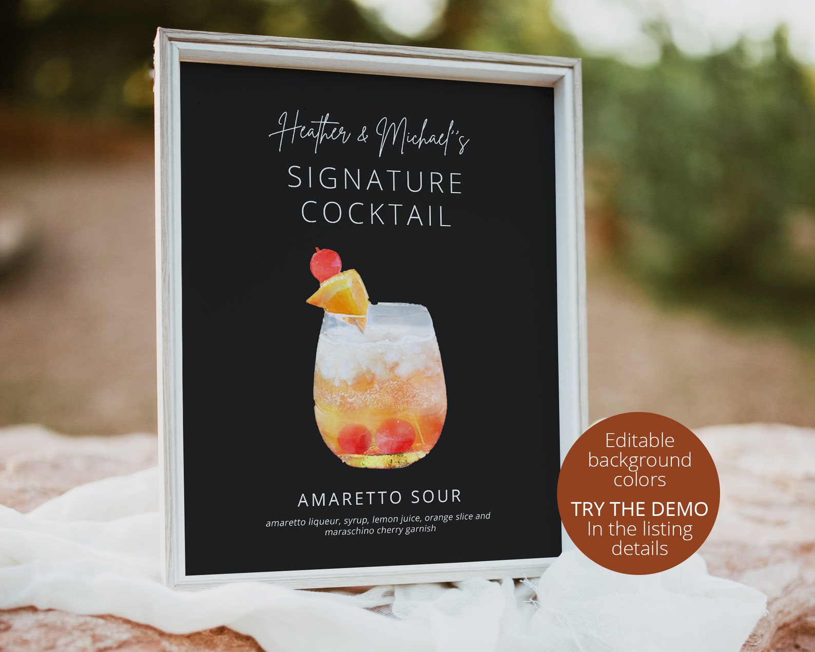 Couples Signature Cocktail Sign Printable Signature Drink - Etsy