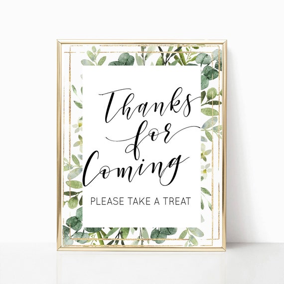 Thanks For Coming Please Take One Sign, Thanks For coming Sign, Favors ...