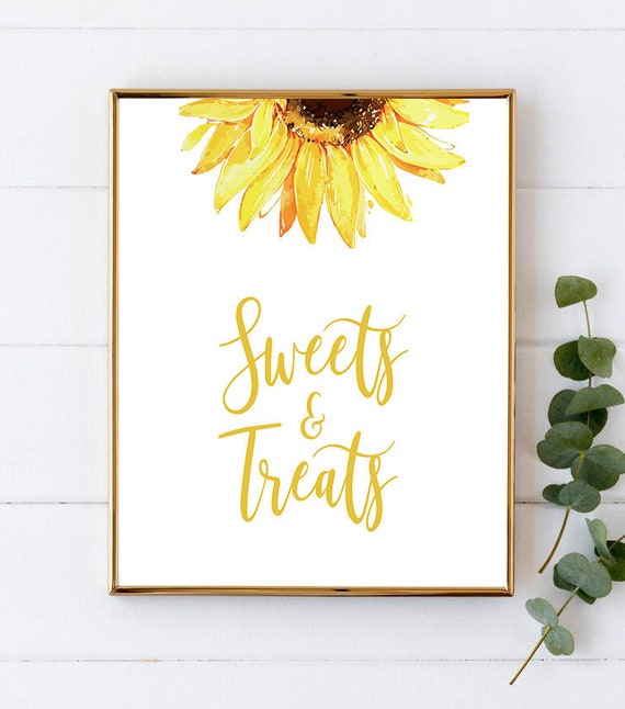 Sunflower Sweets and Treats Sign - 009 by Modern Event Design Co ...