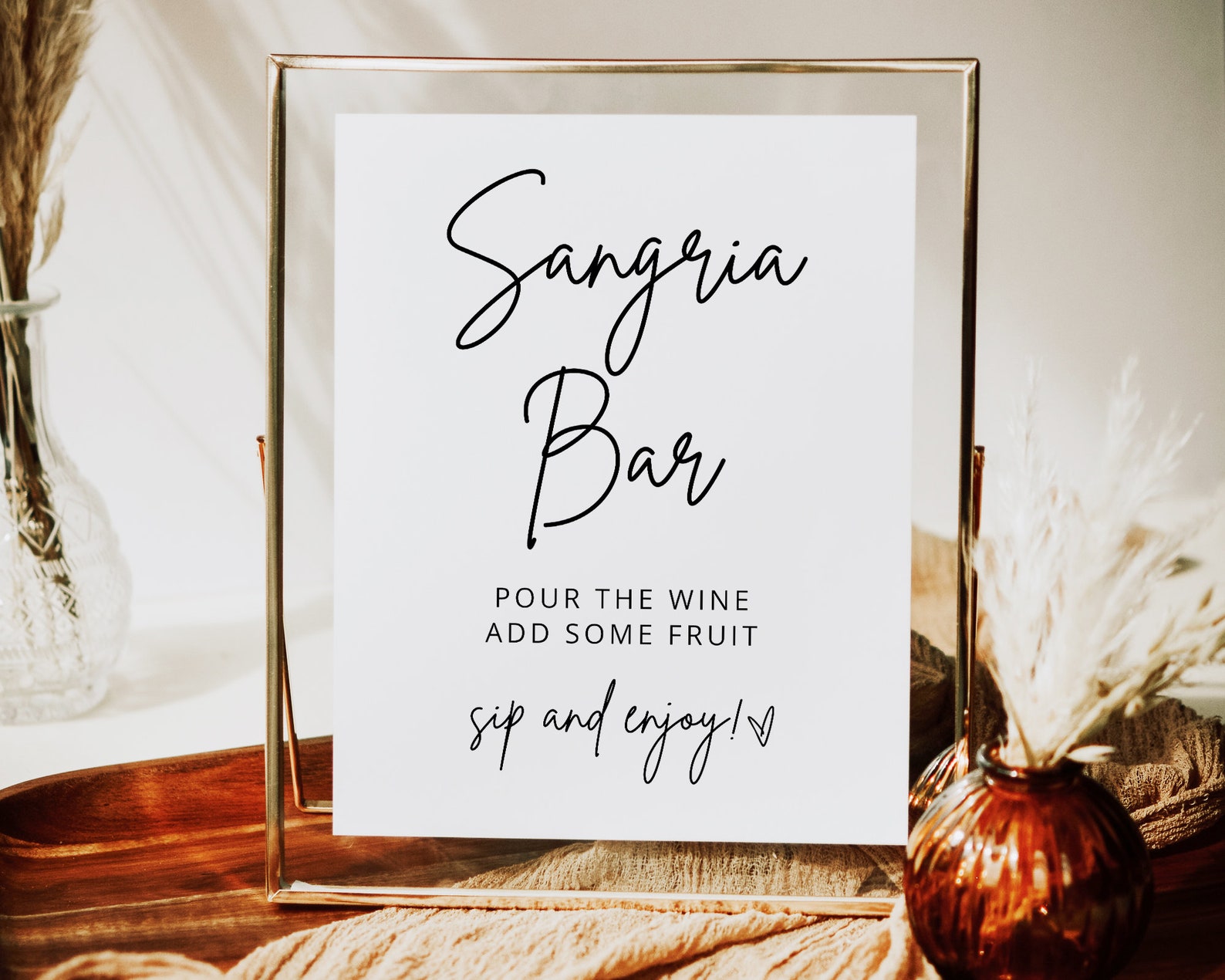 Sangria Bar Sign Printable Wedding Signs Cocktail Sign - Etsy
