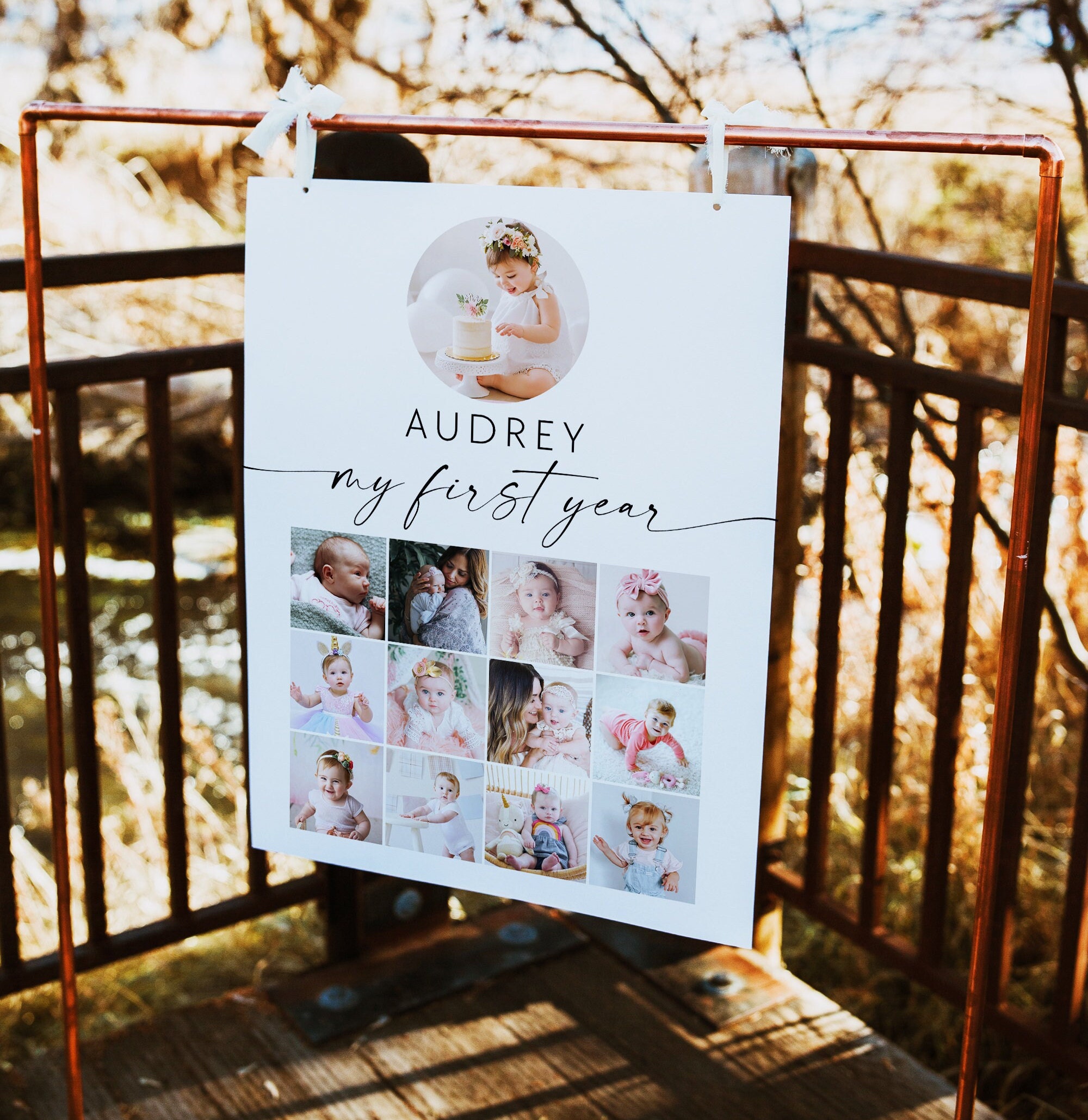 My First Year Board Printable Baby's First Year Photo - Etsy