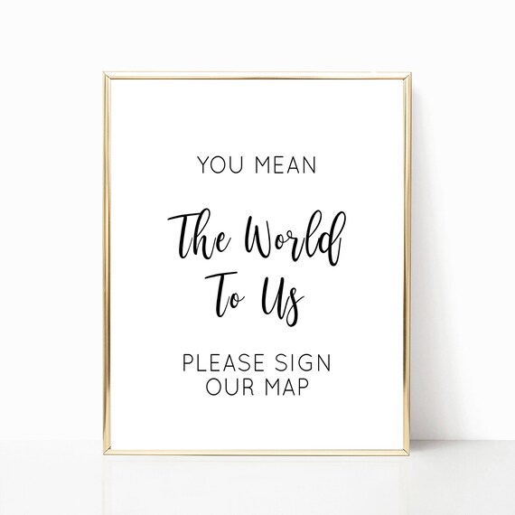 PLEASE SIGN Our MAP Sign - 8x10 - Jpg - 01 by Modern Event Design Co ...
