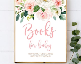 Books for Baby Sign, Printable Baby Shower Book for Baby Sign, Peach ...
