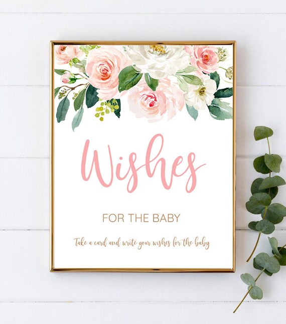 Wishes For Baby Sign - 006 by Modern Event Design Co | Catch My Party