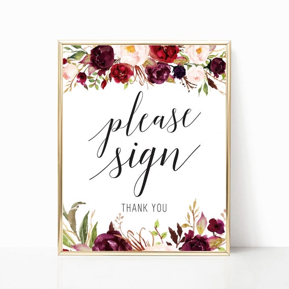 Please Sign, Please Sign Our, Wedding Sign, Wedding Signs, Reception ...