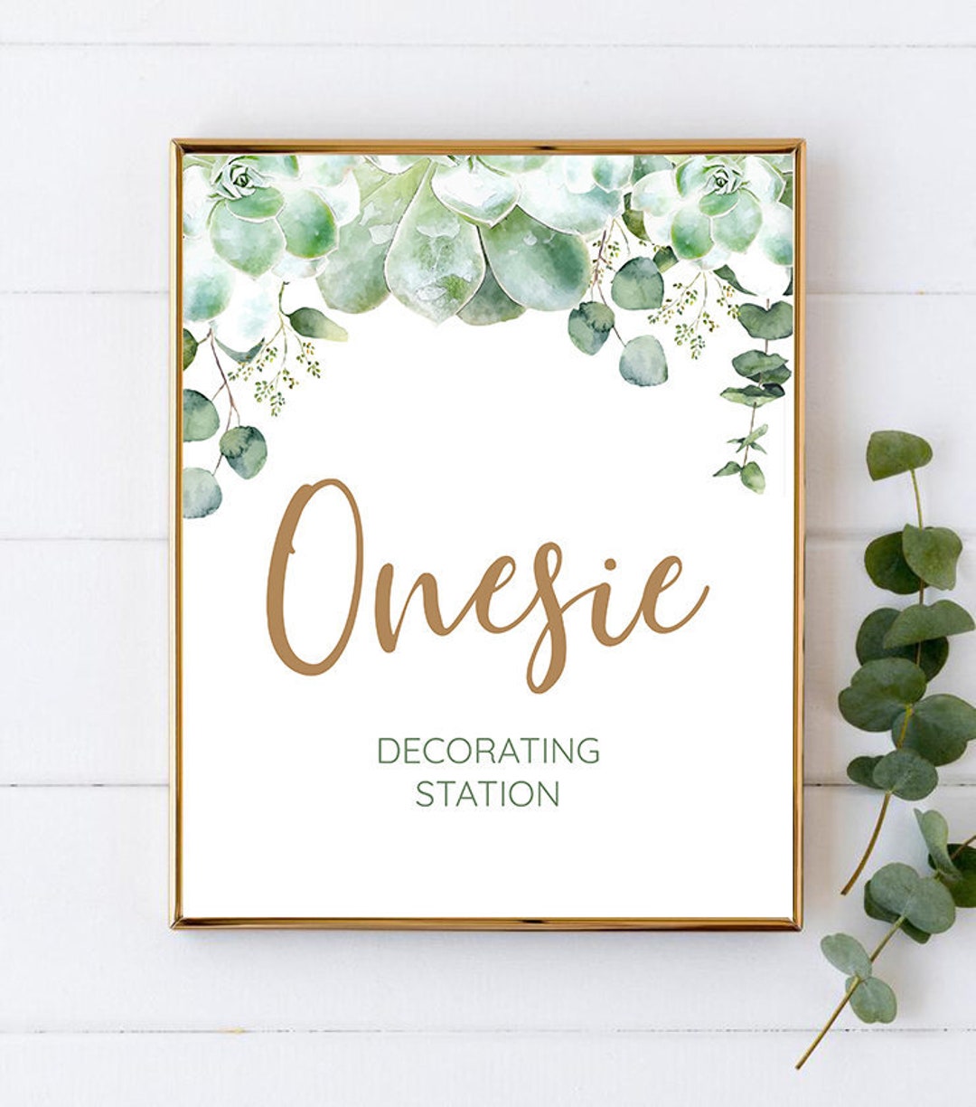 Succulent Onesie Decorating Station Sign 007 - Etsy