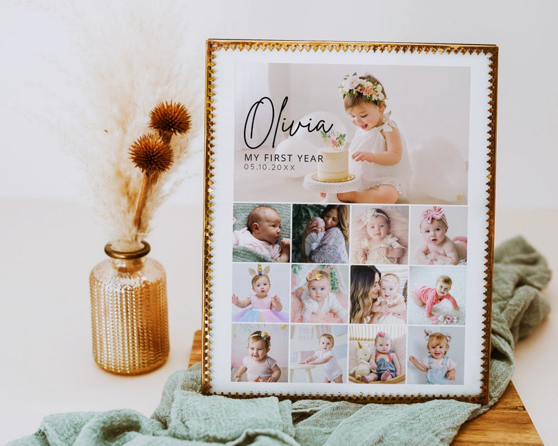 My First Year Poster Babys First Year Poster 1st Birthday - Etsy