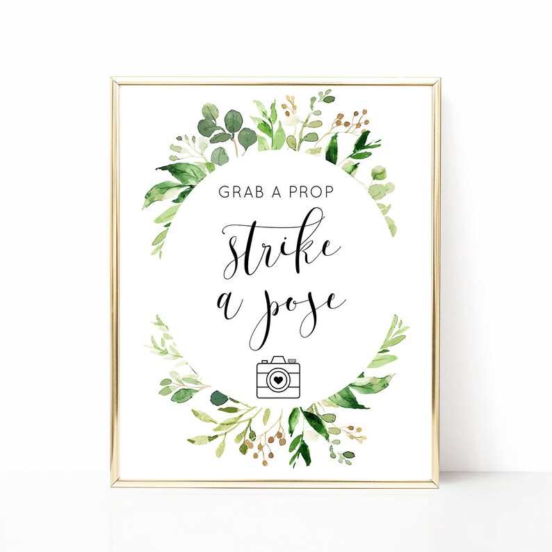Grab A Prop Strike A Pose Sign 8x10 | Etsy