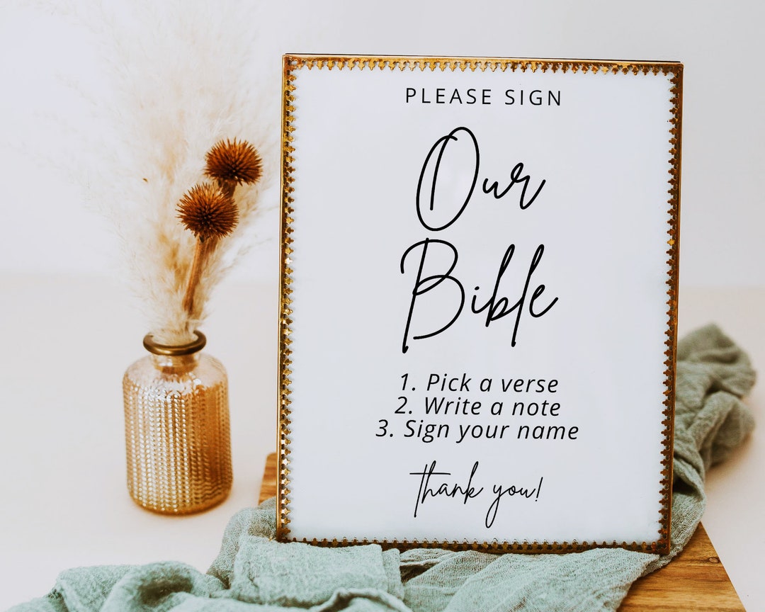 Please Sign Our Bible, Please Sign Our Bible and Highlight Your ...