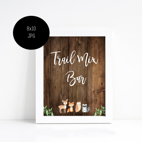 Woodland Trail Mix Sign - 8x10 JPG - Instant Download - WD1 by Modern ...