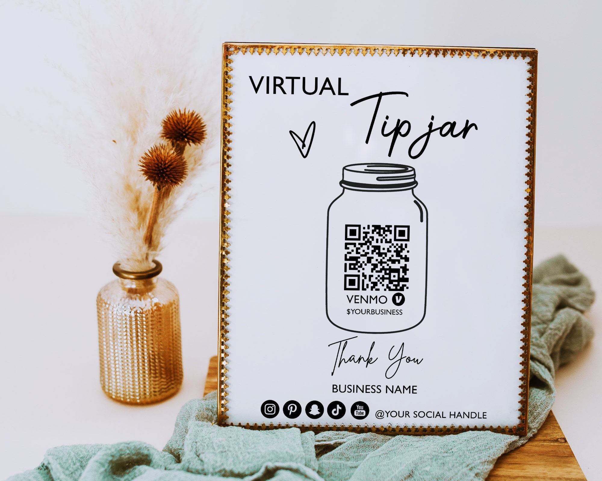 DJ Custom Qr Code Table Sign - Salon Qr Code Sign - Qr Code Wedding ...
