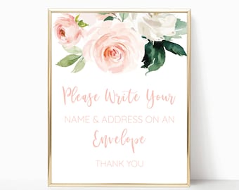 Please Write Your Name and Address on an Envelope Sign, Printable ...
