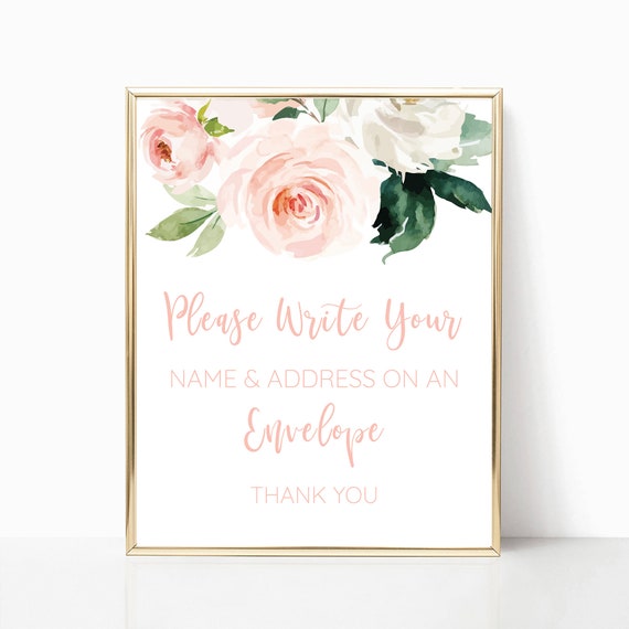 Please Write Your Address on Envelope Sign - 8x10 - Jpg by Modern Event ...