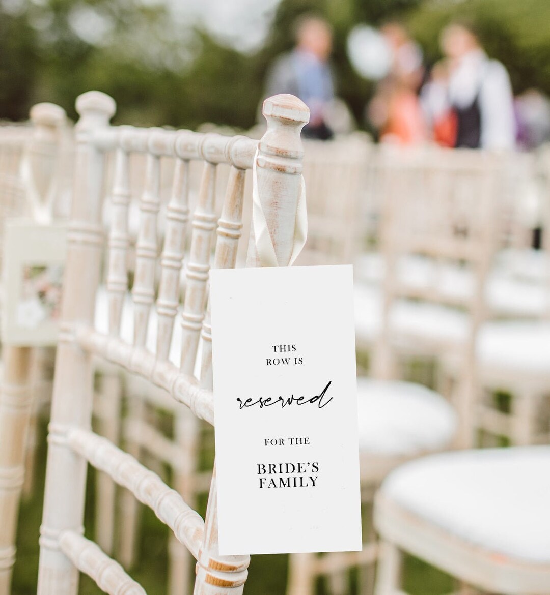 Wedding Chair Reserved Sign Template - Etsy