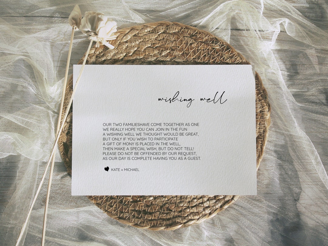 Modern Wishing Well Card - MOD01 - Etsy