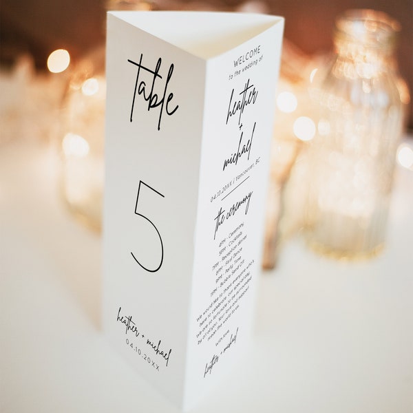 Wedding Folded Table Numbers - Etsy