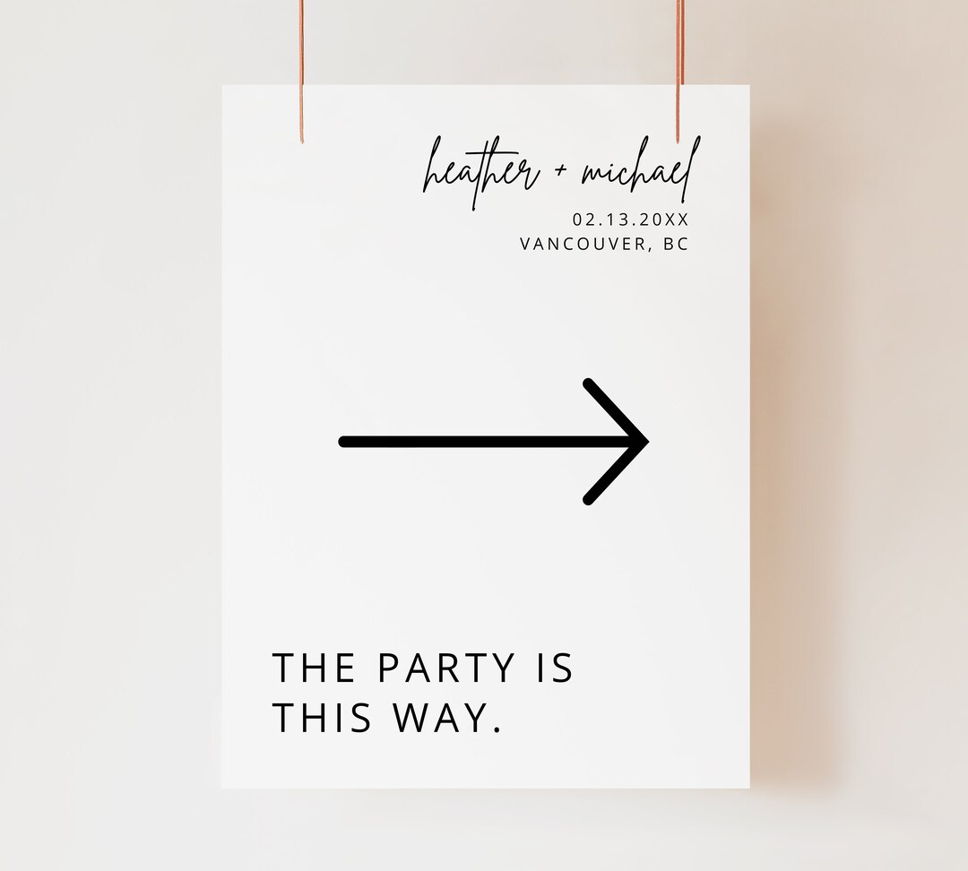 Wedding Direction Sign, Direction Signs, Wedding Signage, Custom ...