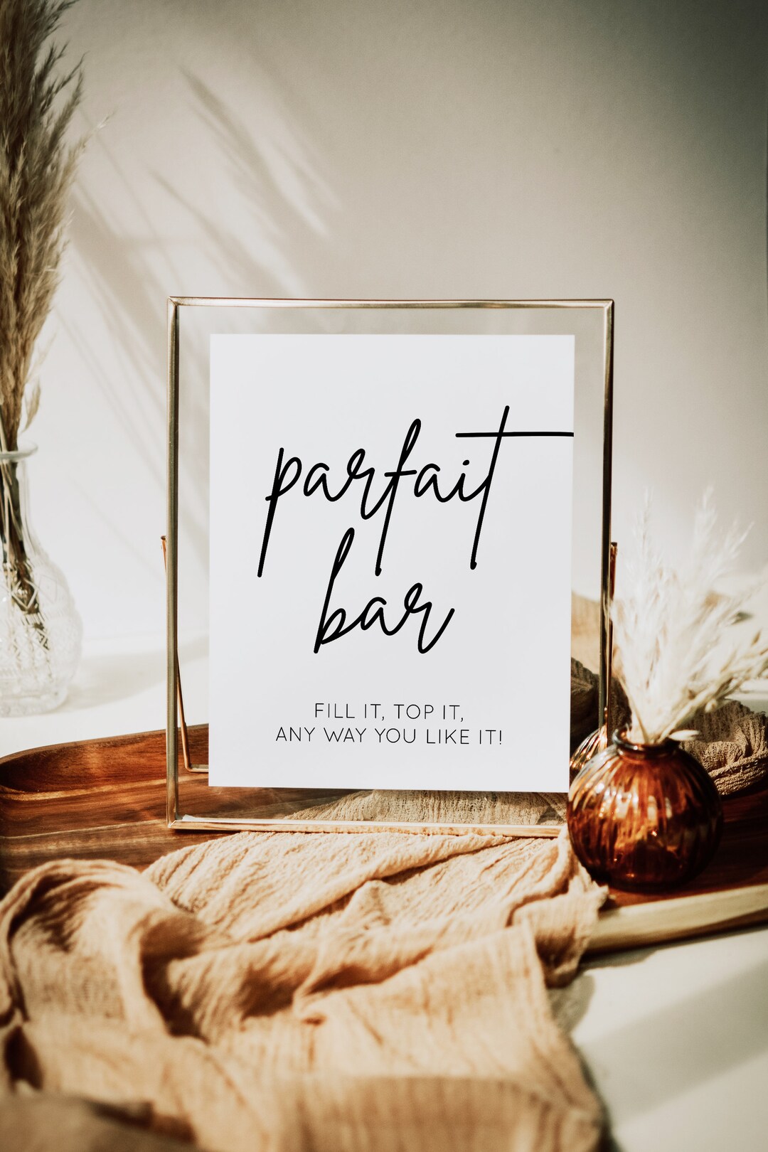 Parfait Bar Sign, Yogurt Bar Sign, Baby Shower Sign, Breakfast Party ...