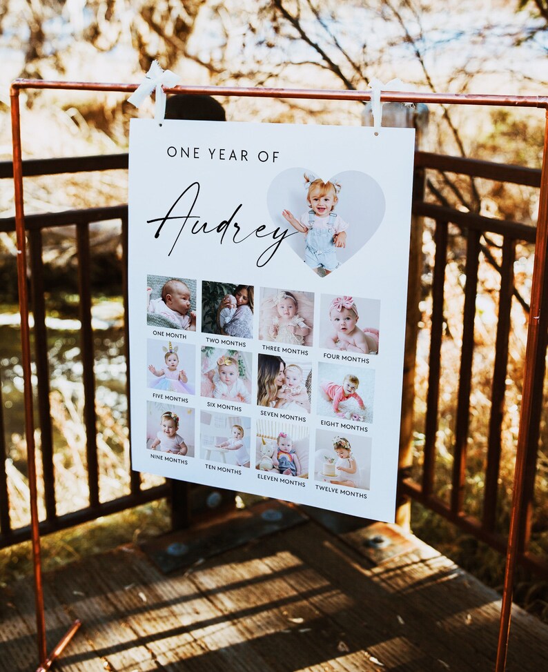 My First Year Board Printable Baby's First Year Photo - Etsy