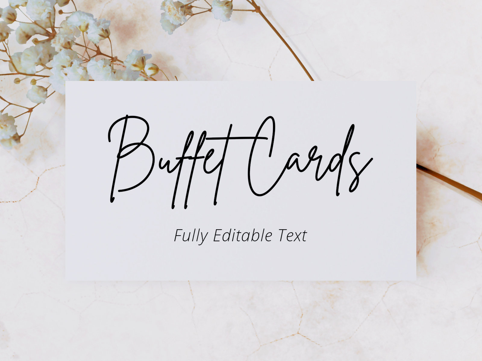 Modern Buffet Card Editable Buffet Card Template Printable - Etsy