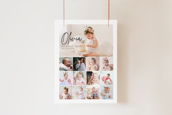 My First Year Poster by Modern Event Design Co | Catch My Party