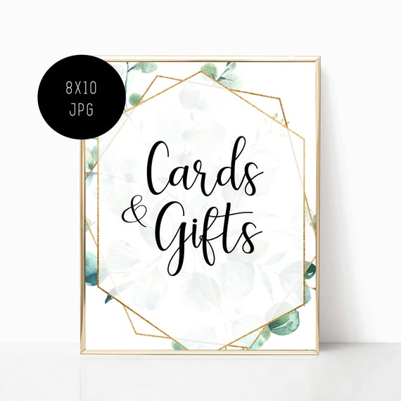 Cards and Gifts Sign, Gifts and Card Sign, Gift card Sign, card Gift ...