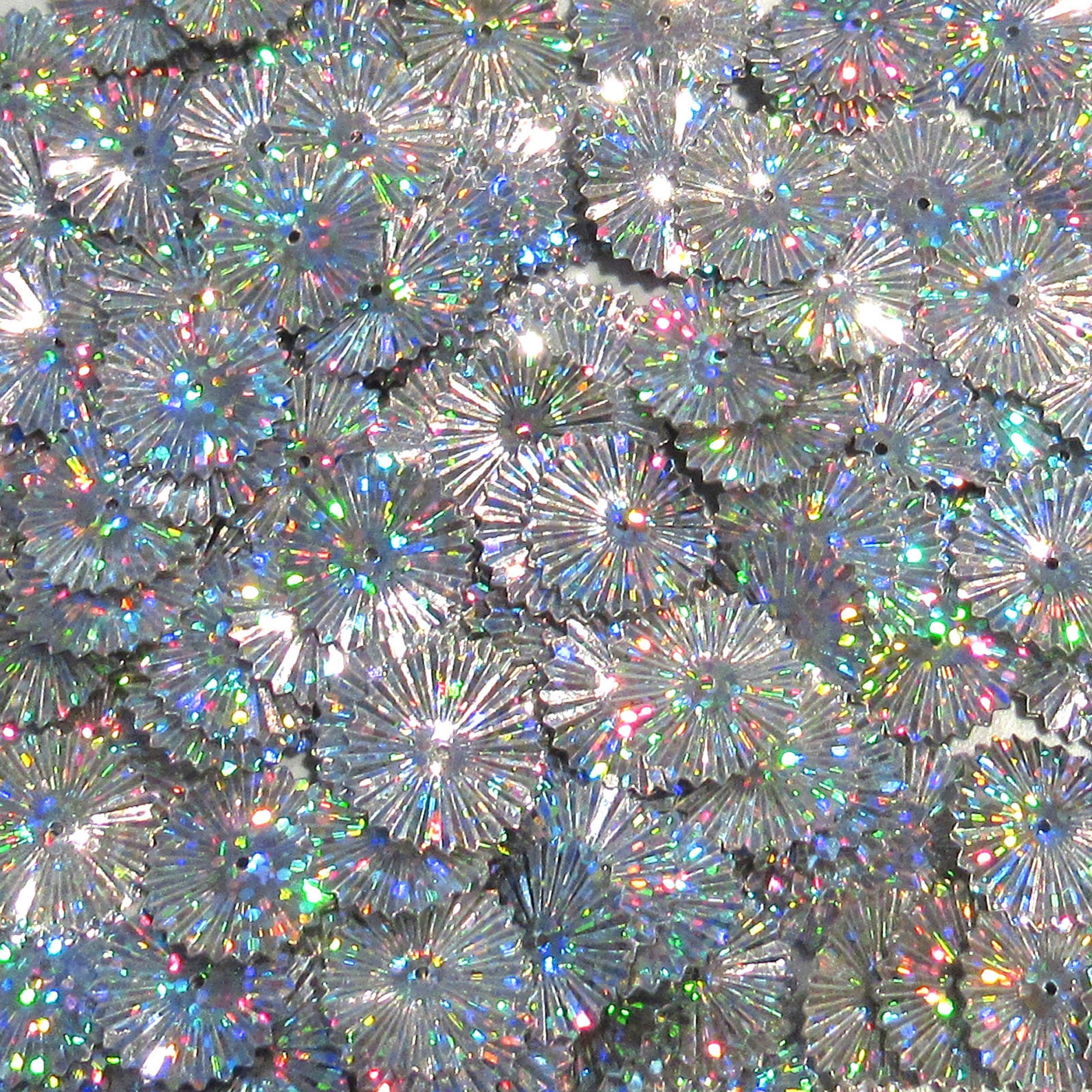 Silver Hologram 17mm Starburst / Sunburst / Wheels Sequins - Etsy