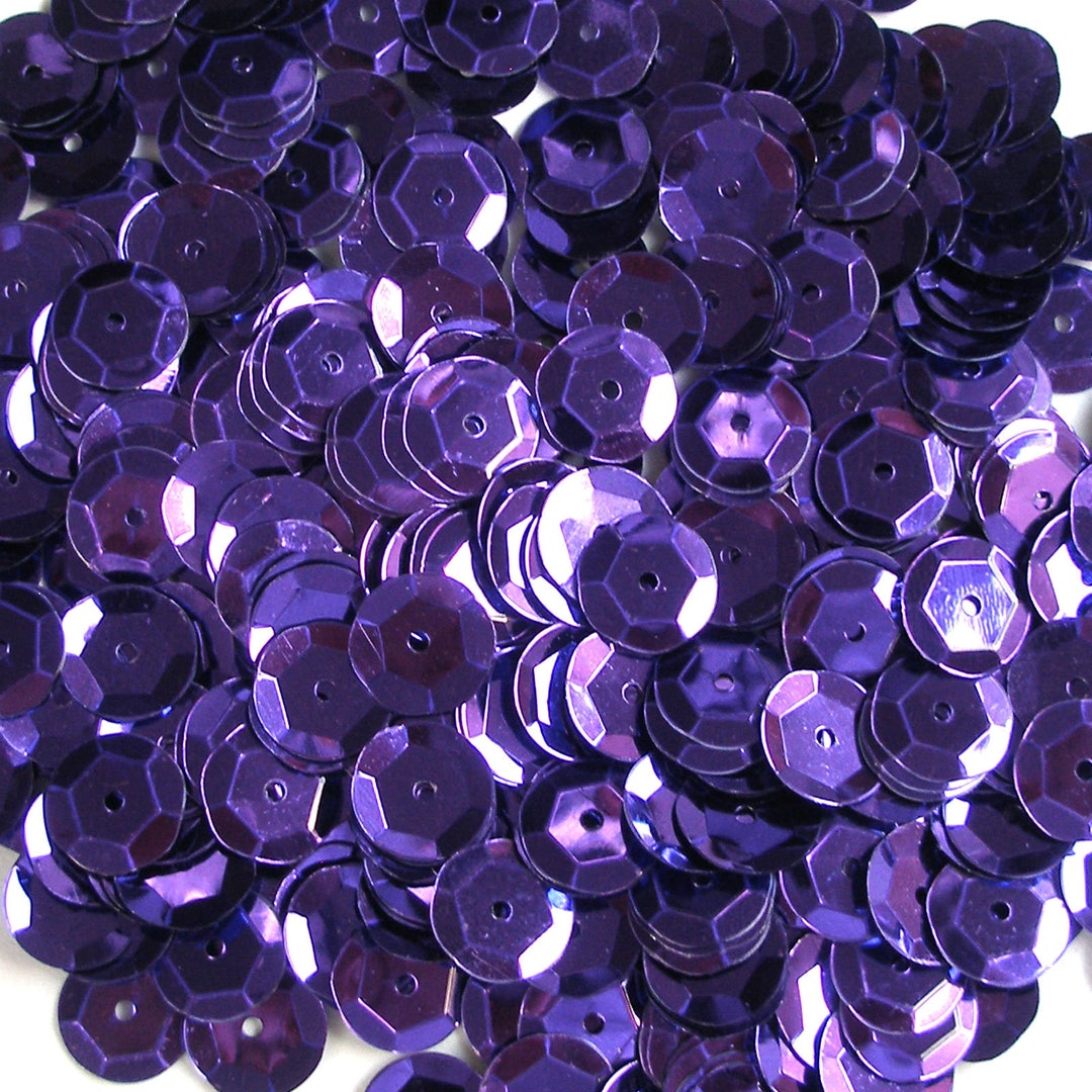 Purple [#2] 5mm Round Cup Sequins Loose ~1,000 Pcs / ~10,000 (25% Off ...