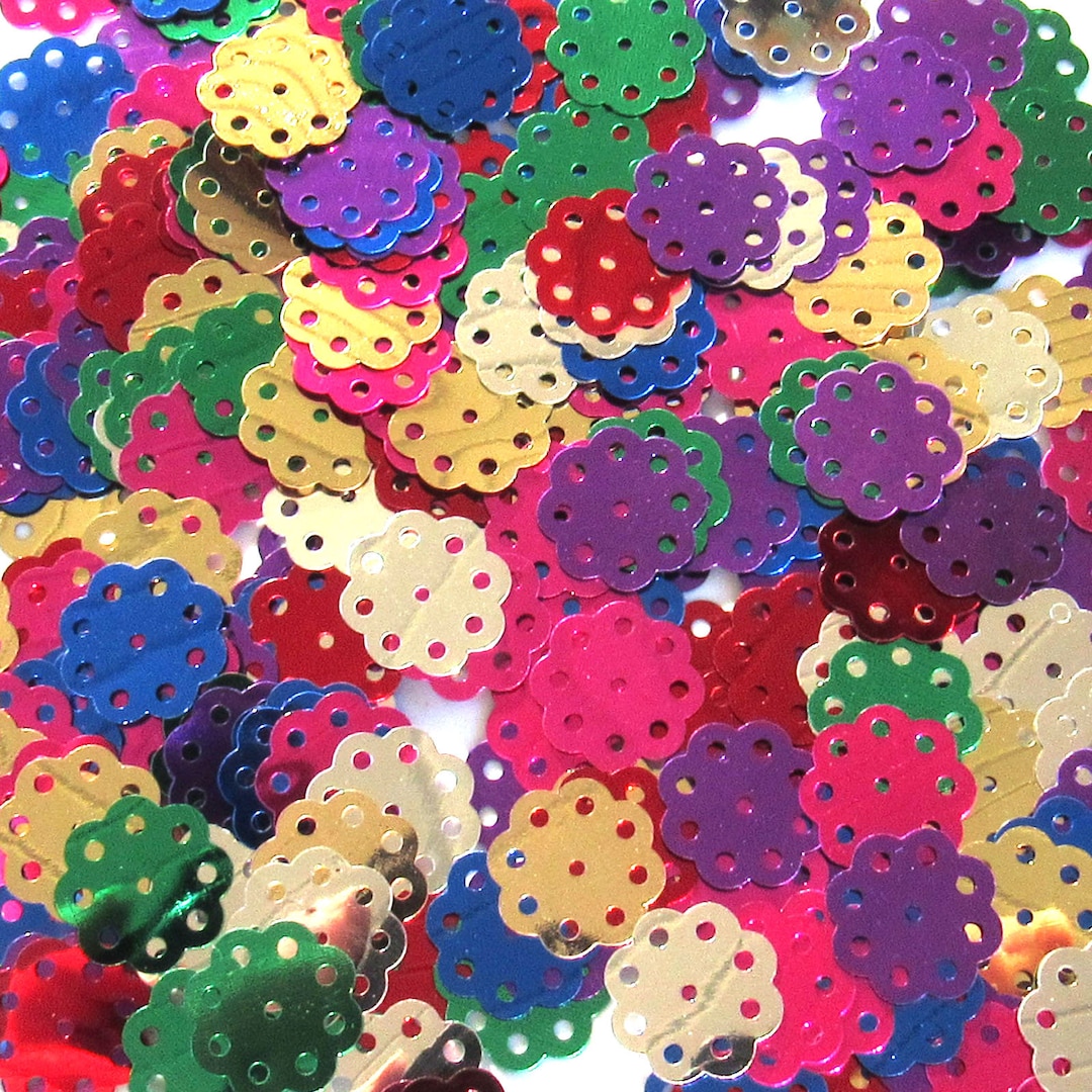 Sequins Metallic Wheels Mix 14mm ~150 Pieces (please See Note About ...