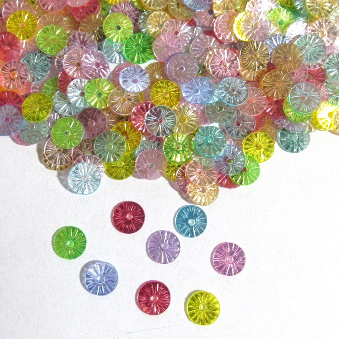 Mixed Ice Sunburst/starburst/wheels Paillette Sequins 6mm [#4] ~200 ...