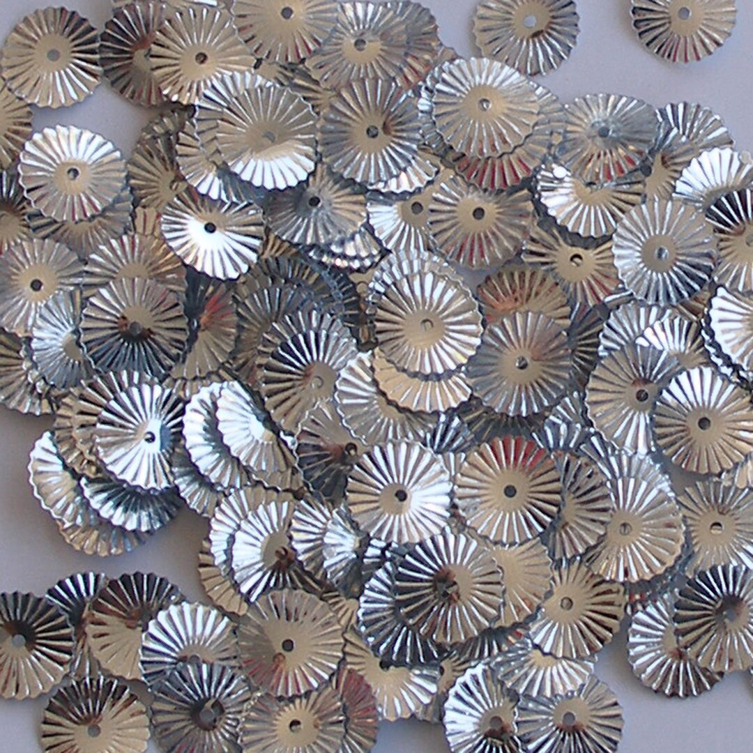 Silver 10mm Starburst / Sunburst / Wheels Sequins 100 Pieces - Etsy