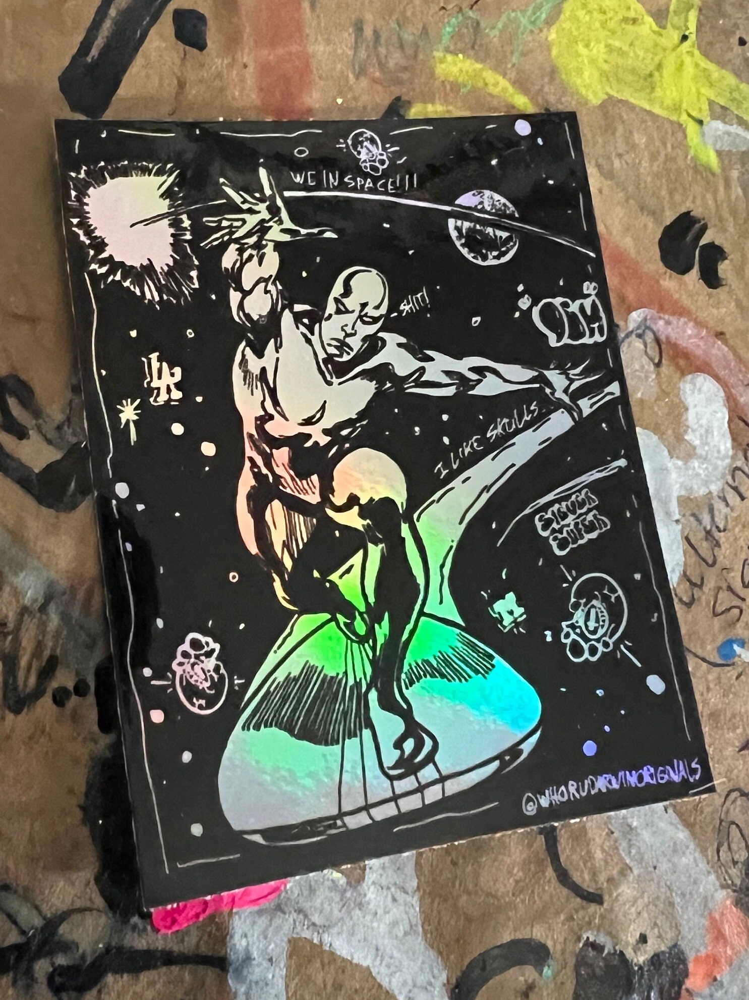 Halo Bootleg Silver Surfer Sticker - Etsy