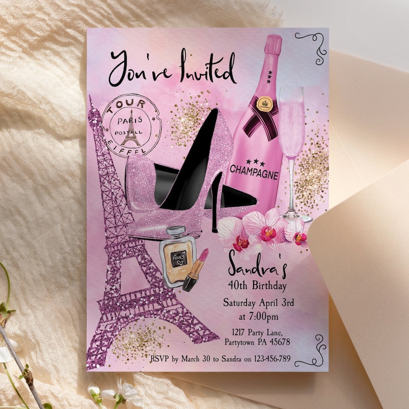 Paris Invitation - Etsy