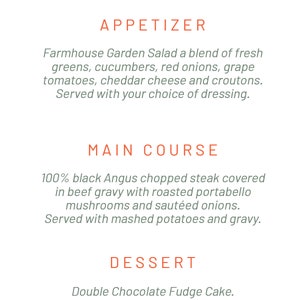 Tropical Bird of Paradise Menu, DIY Editable Menu, Menu Cards ...