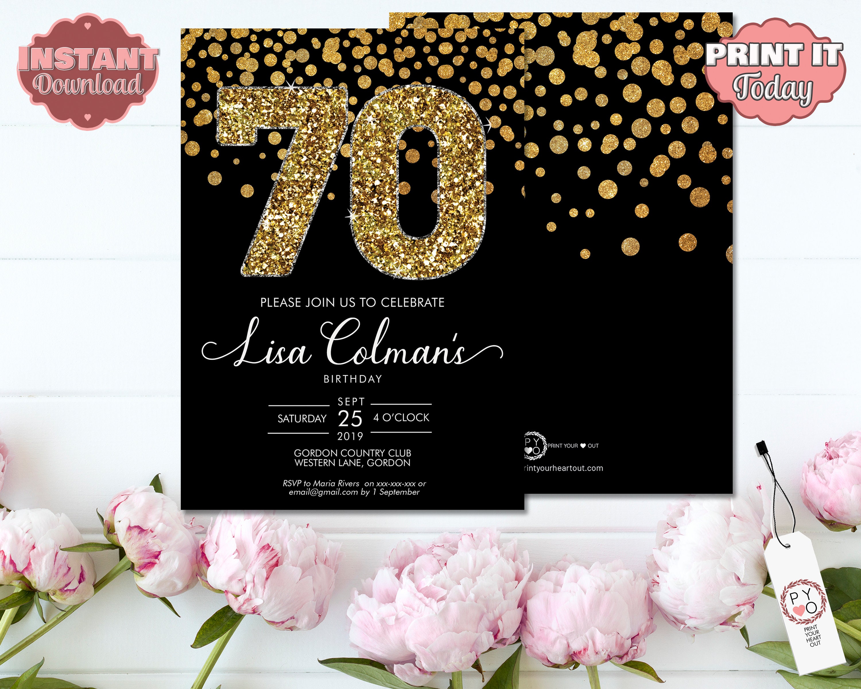 70Th Birthday Invitation Free Templates